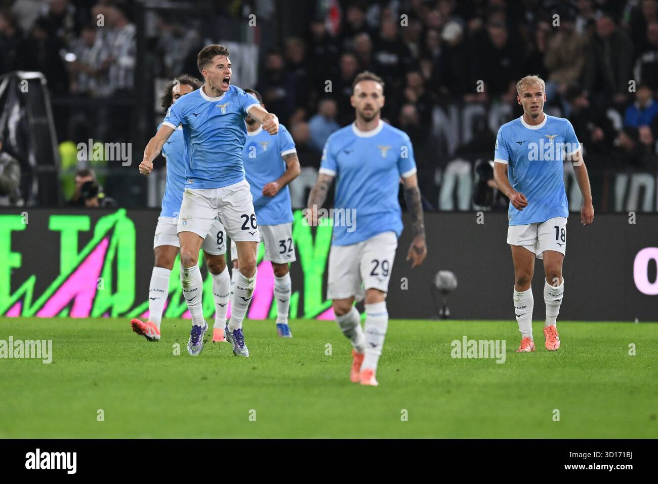 Toma Basic of S.S. Lazio celebrates after scoring the goal of 1-0 ...