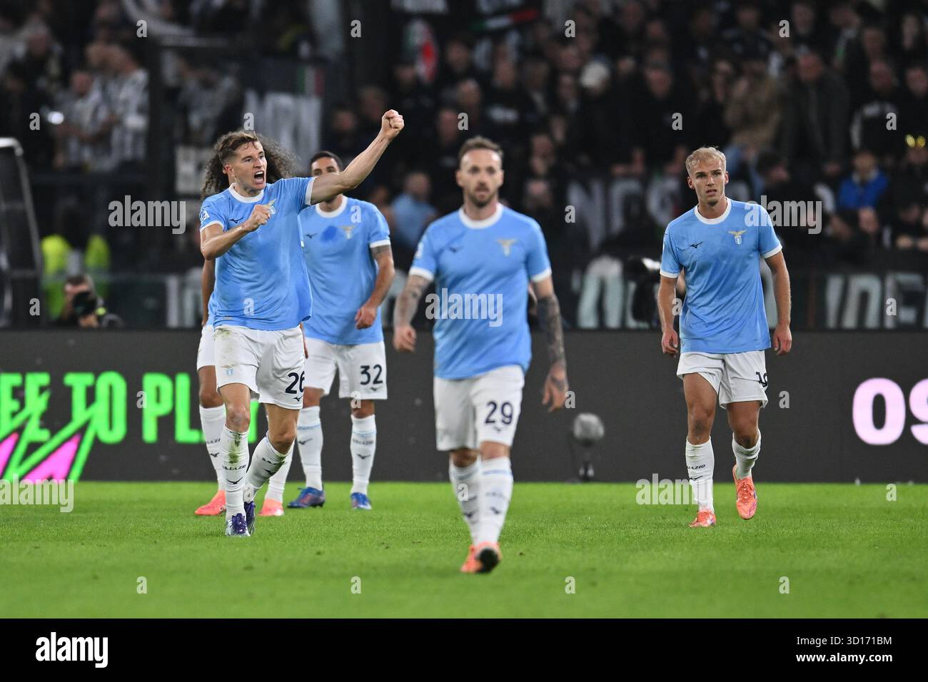 Toma Basic of S.S. Lazio celebrates after scoring the goal of 1-0 ...