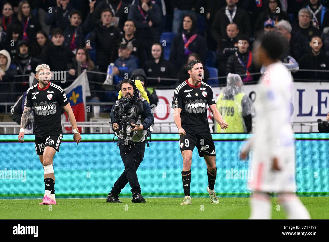 19 Julio ENCISO (rcsa) - 09 Joaquin PANICHELLI (rcsa) during the Ligue 1 McDonald's match ...