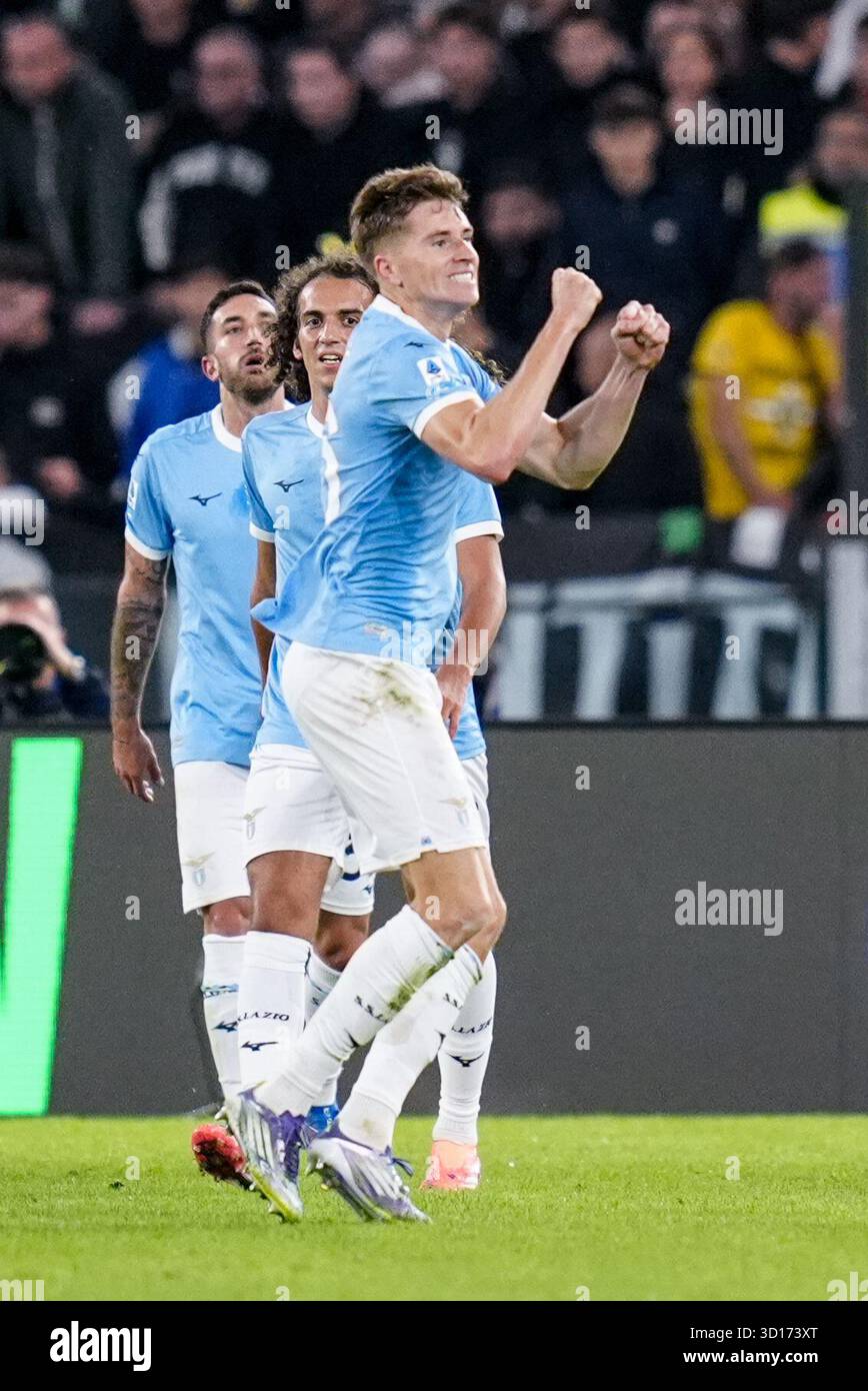 Toma Basic of SS Lazio celebrates after scoring first goal during the ...