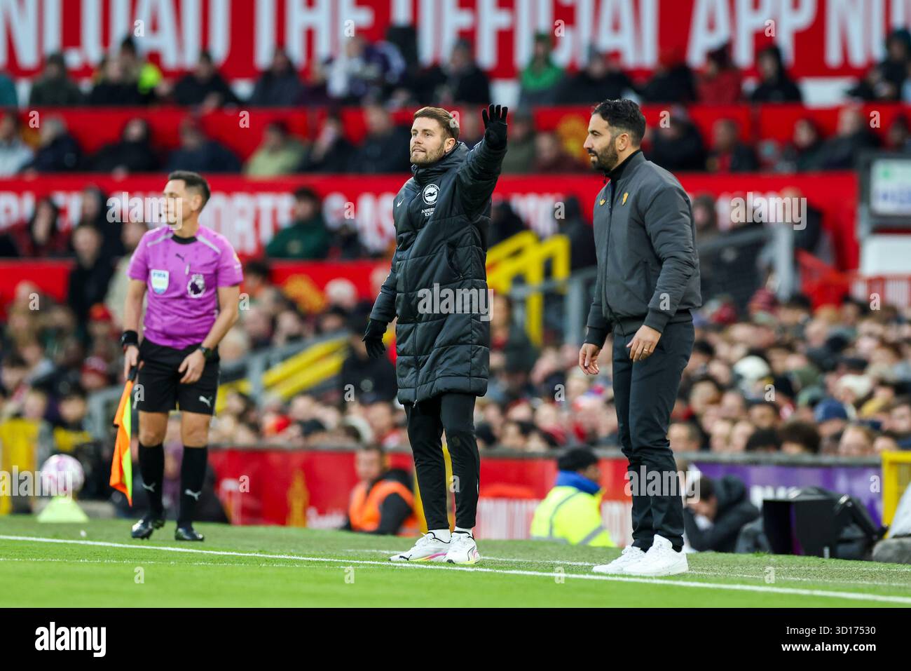 Brighton & Hove Albion Manager Fabian Hurzeler gestures during the ...