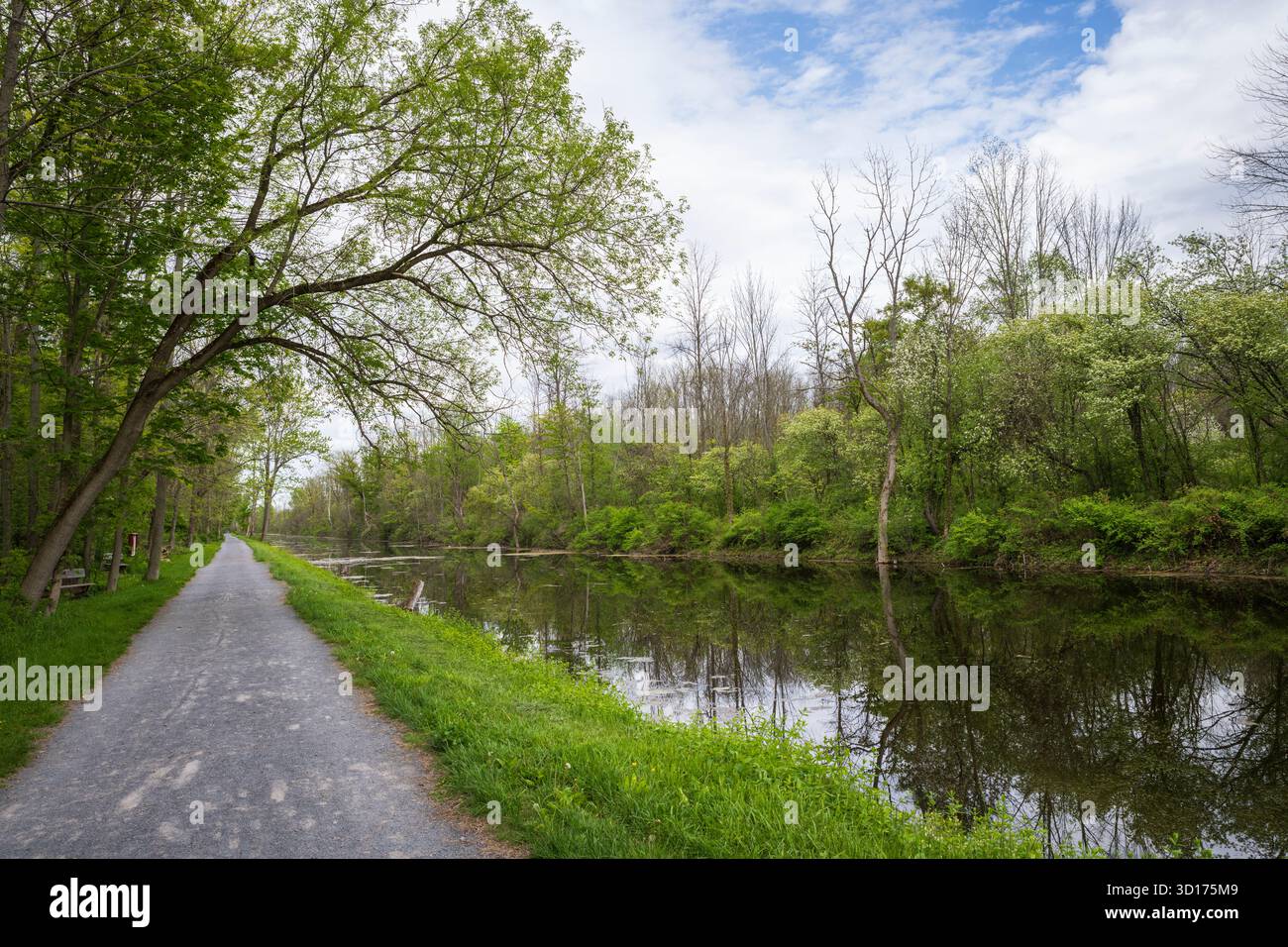 Nine Mile Creek Aqueduct is a restored stone and wood aqueduct of the ...
