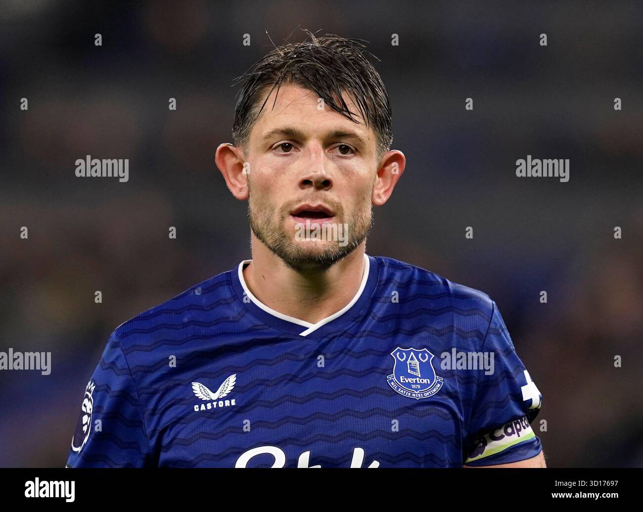 Liverpool, England, 26th October 2025. James Tarkowski of Everton ...