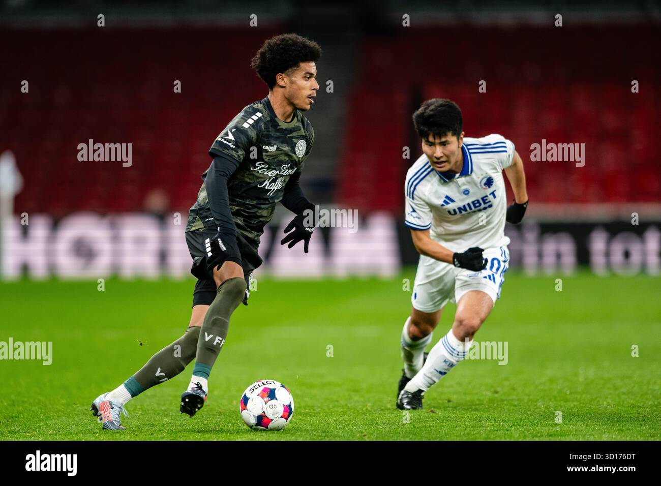 Copenhagen, Denmark. 26th, October 2025. Yonis Njoh of Viborg FF seen ...
