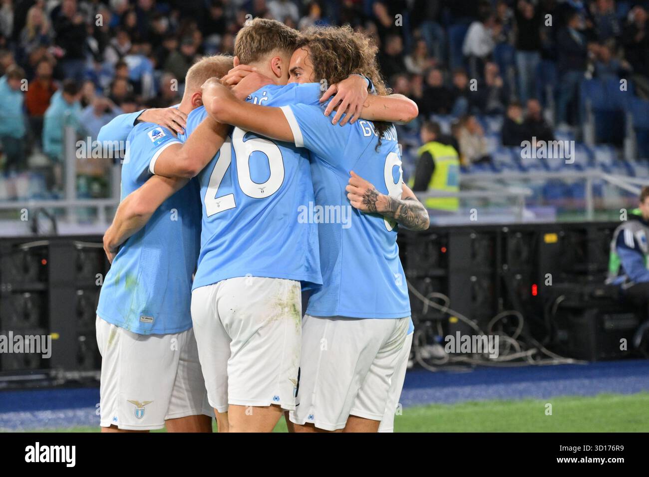 Toma Basic of SS Lazio celebrates after scoring his goal in the 9th ...
