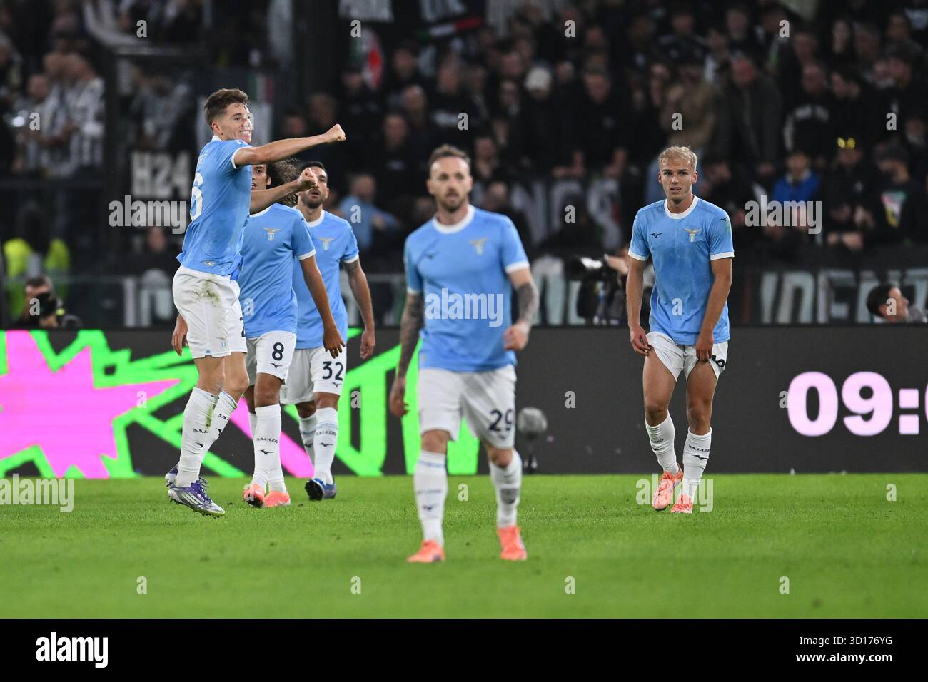 Toma Basic of S.S. Lazio celebrates after scoring the goal of 1-0 ...