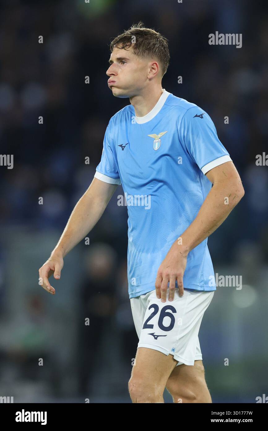 Rome, Italy October 26, 2025: Toma Basic of Lazio seen in action during ...