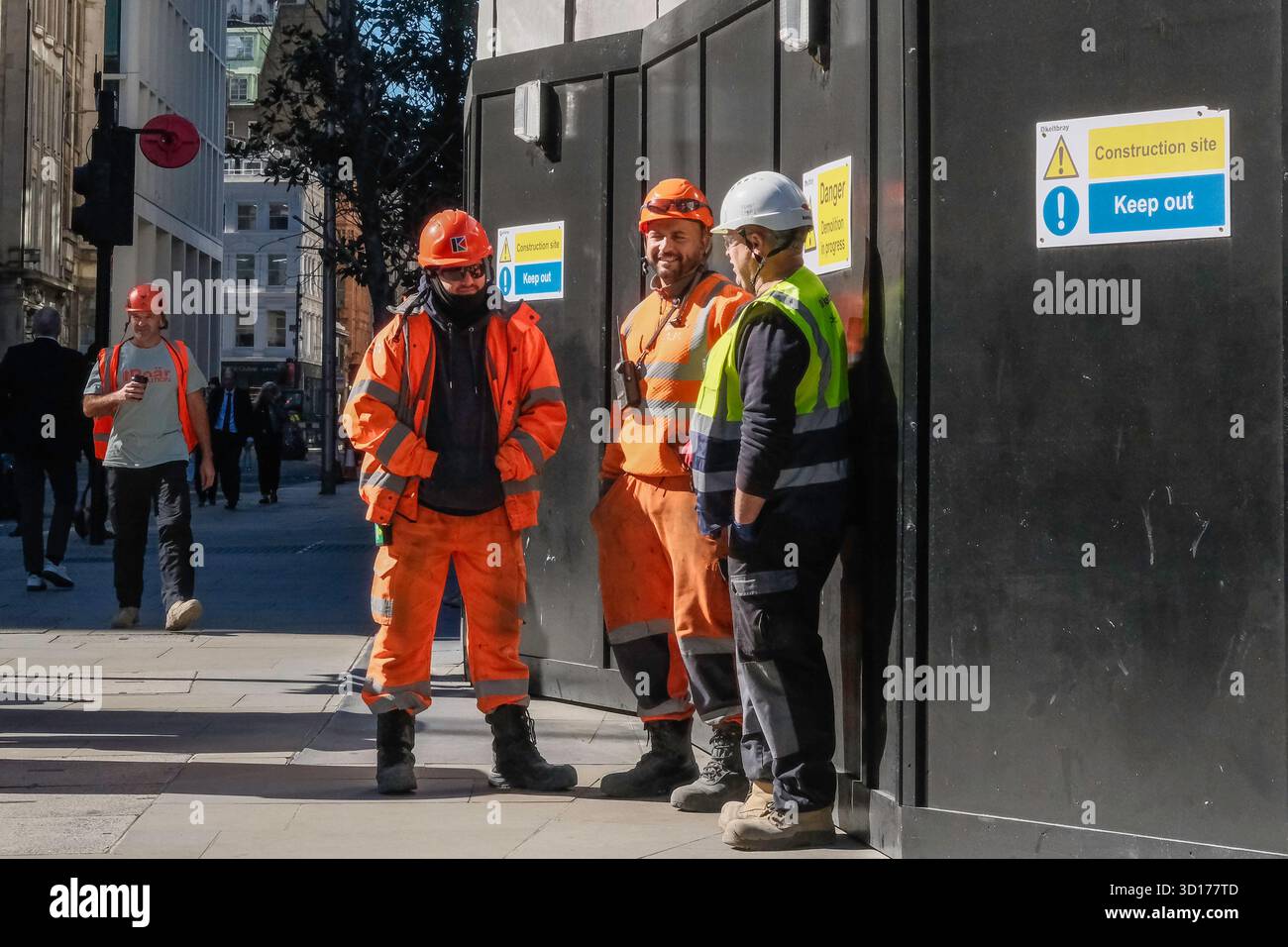 Construction workers, City of London, UK Stock Photo - Alamy