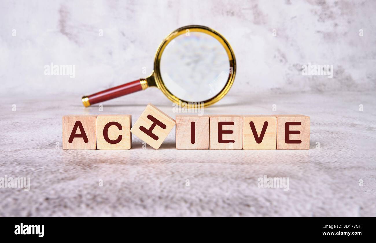 Wooden blocks spell word examination hi-res stock photography and ...