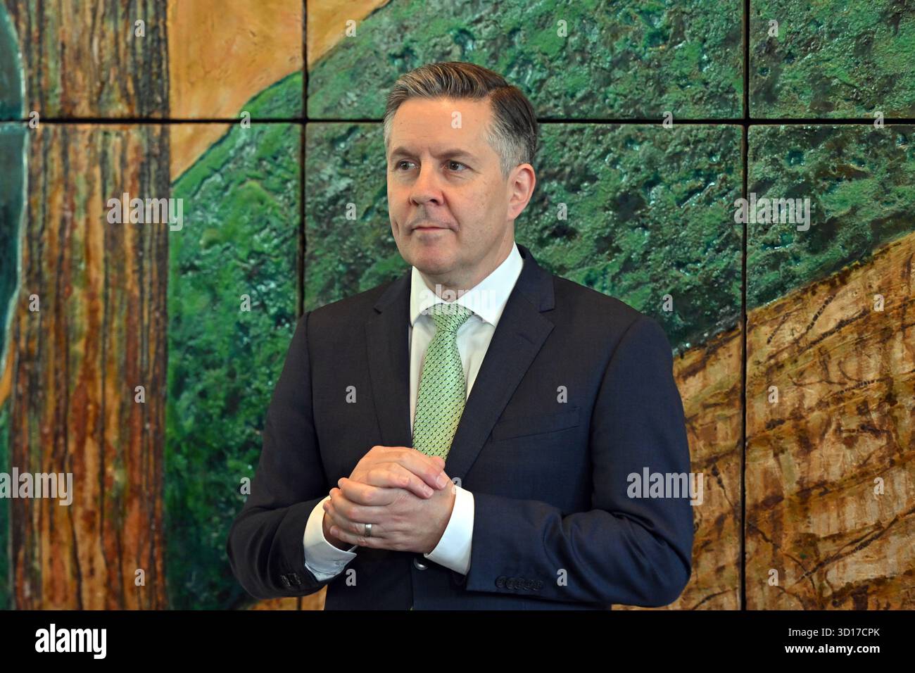 Minister for Health Mark Butler speaks to journalists at a press ...