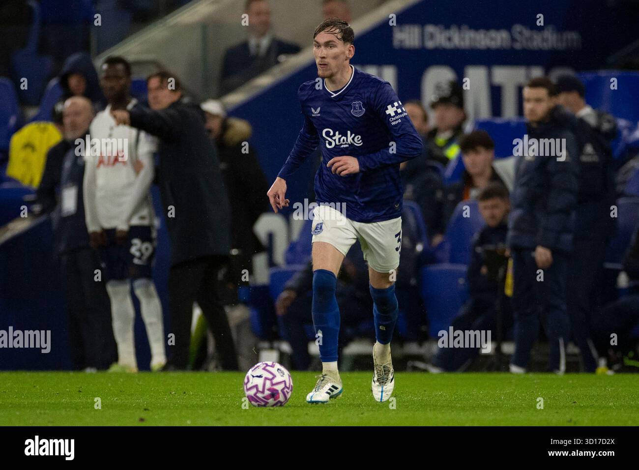 James Garner in action during the Premier League match between Everton ...
