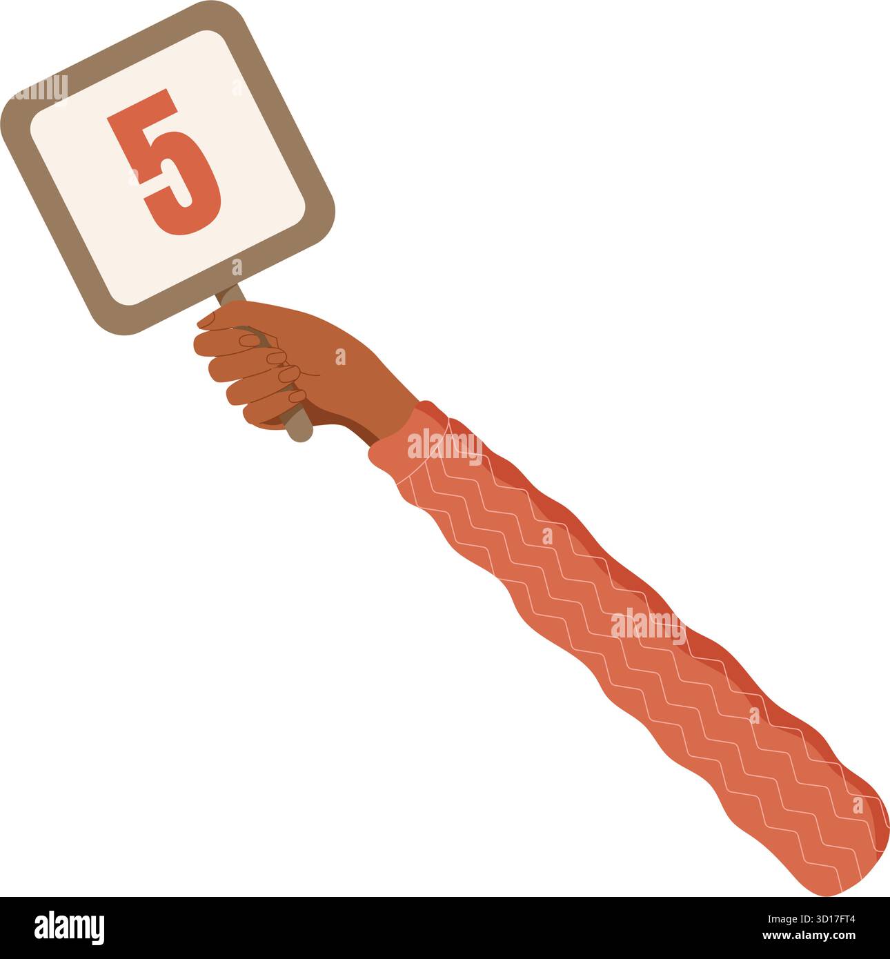 Cartoon Hand Holding Five Square Icon Stock Vector Image & Art - Alamy
