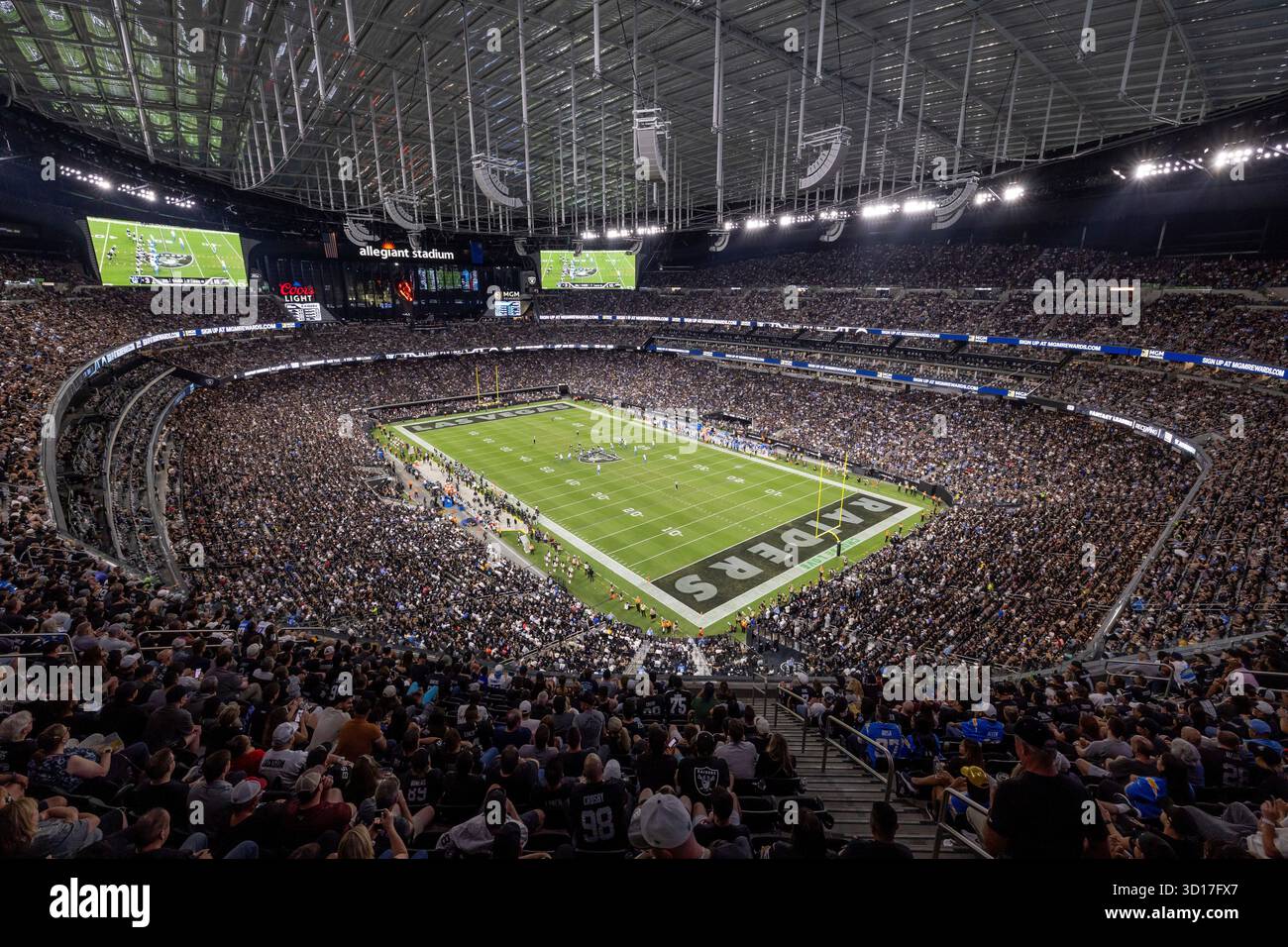 FILE - General view of the Las Vegas Raiders playing against the Los ...