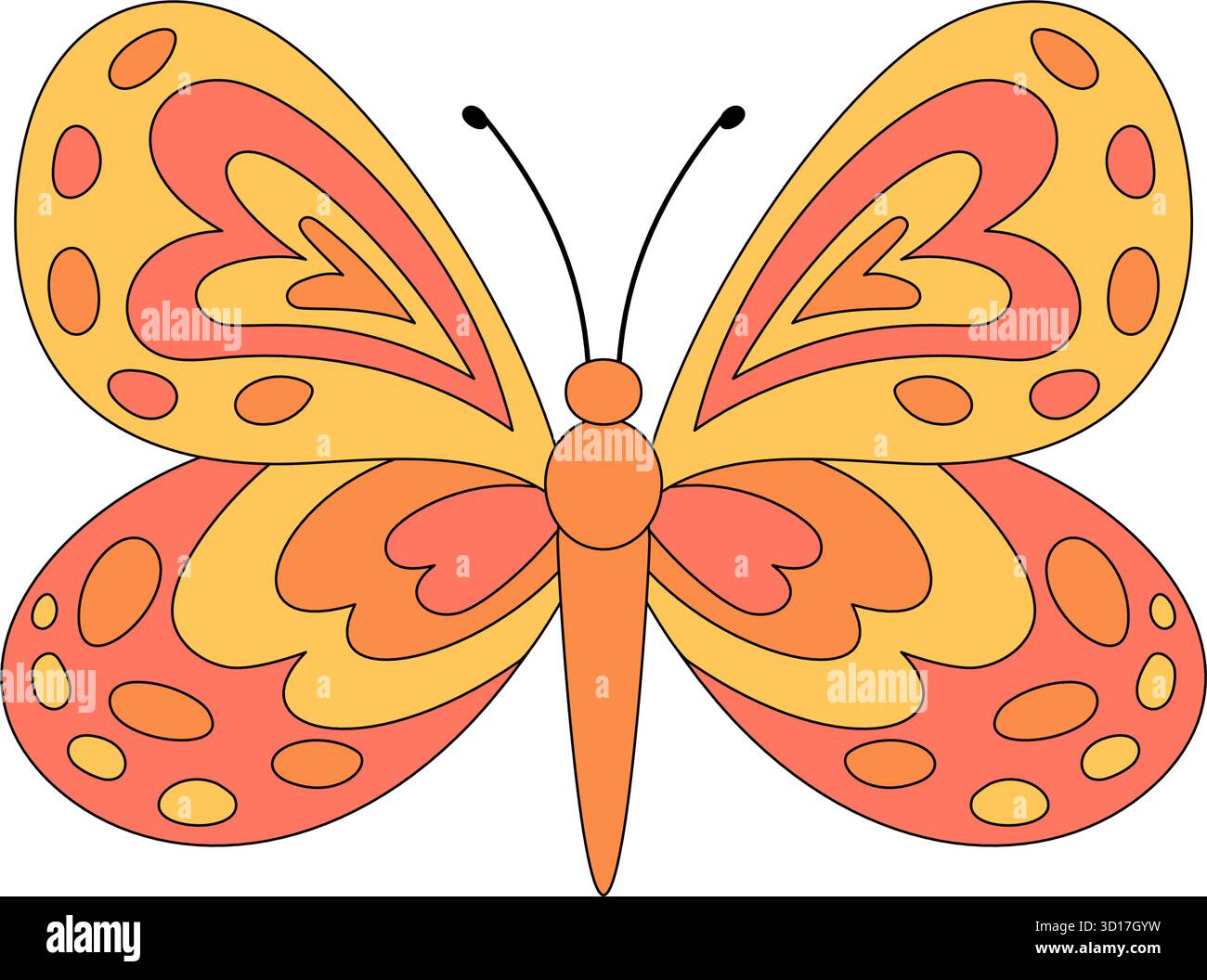 Rainbow groovy cartoon character Cut Out Stock Images & Pictures - Alamy