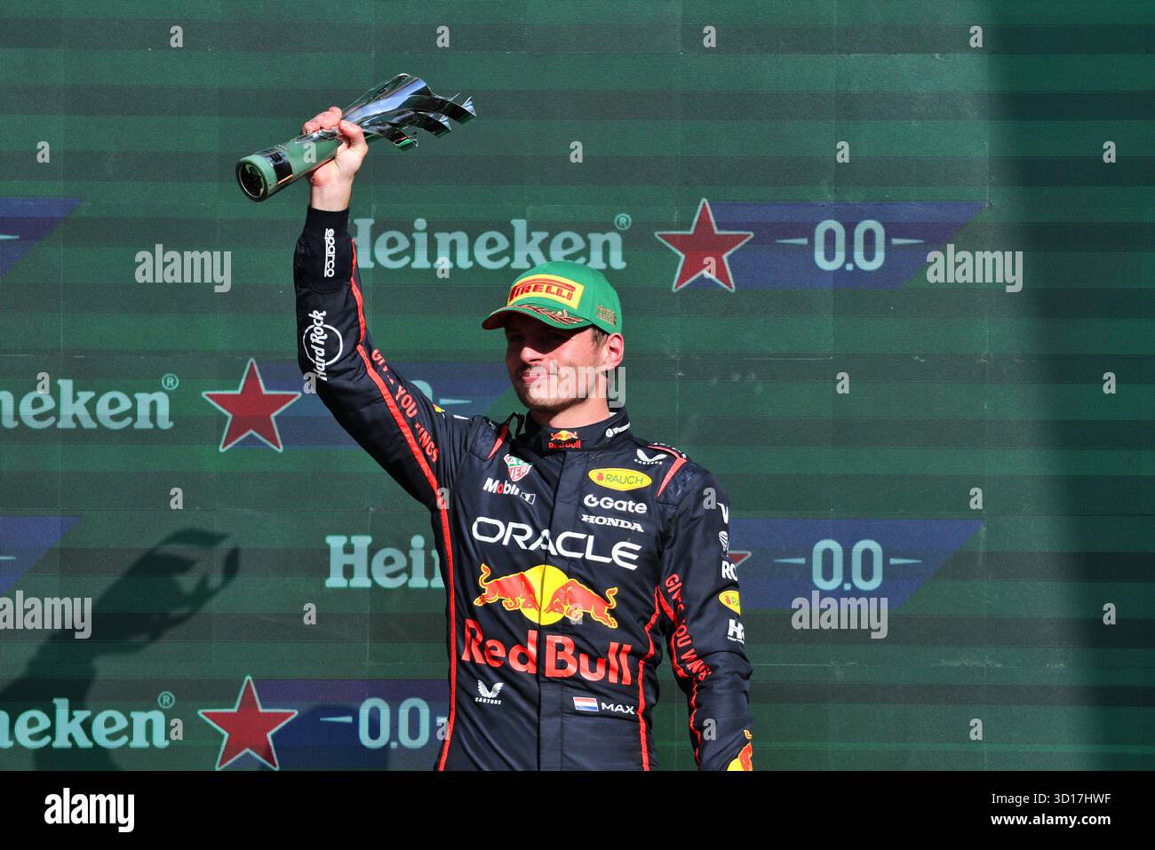 Max Verstappen (NLD) Red Bull Racing celebrates his third position on ...