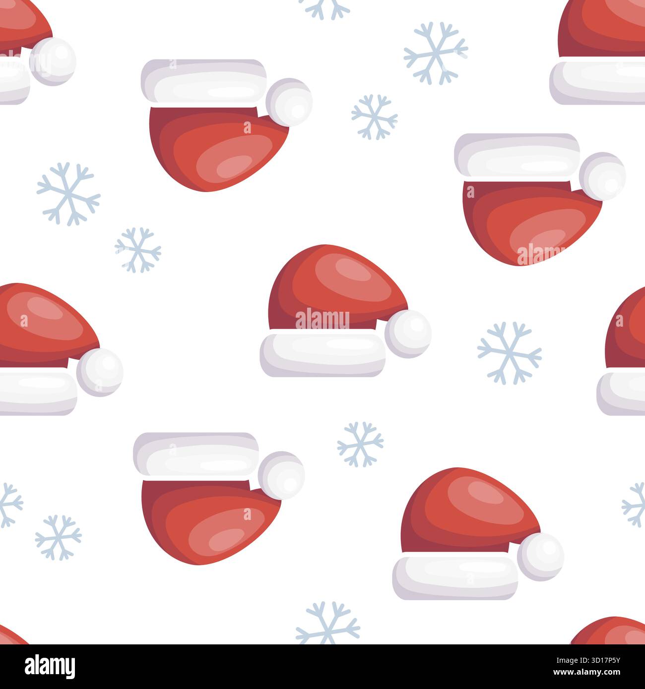 Christmas hats seamless pattern Stock Vector Images - Alamy