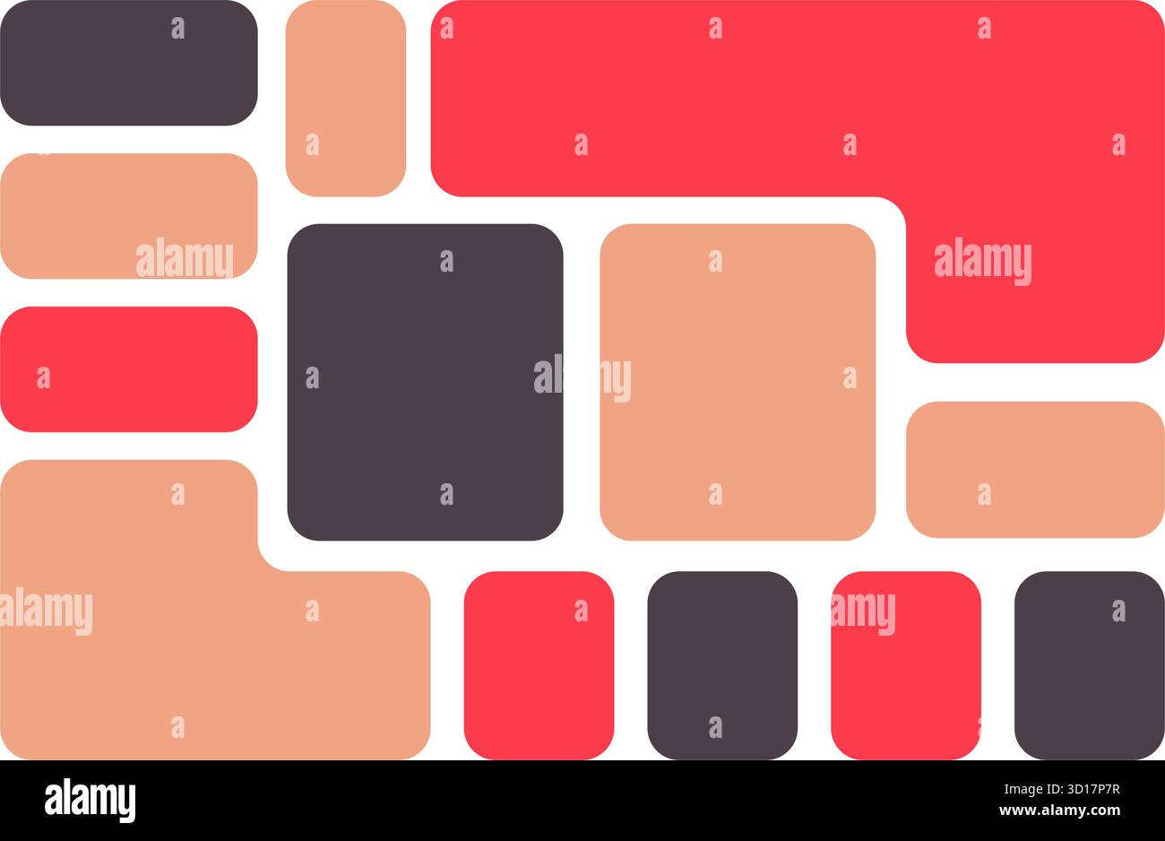 Bento grid layout for website interface. Collage, moodboard or business ...