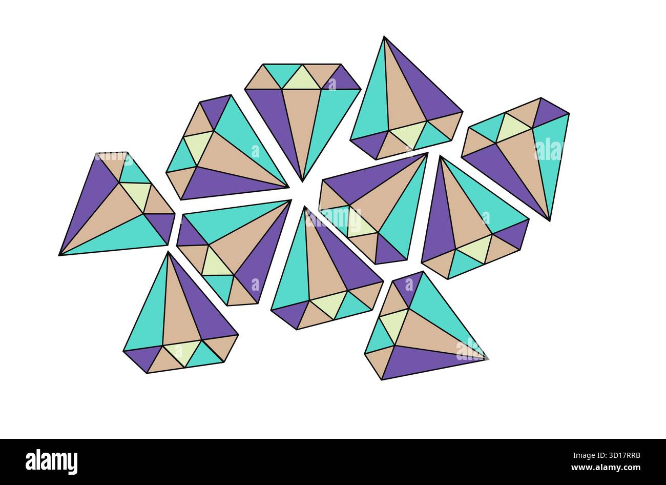 Colorful jewels Stock Vector Images - Alamy