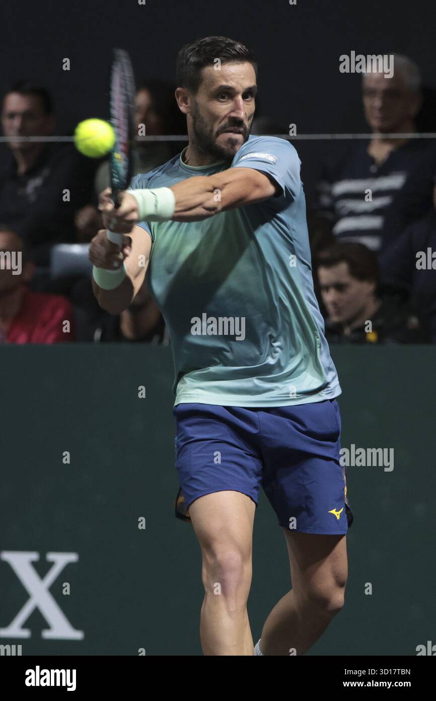 Damir Dzumhur of Bosnia Herzegovina during the Rolex Paris Masters 2025 ...