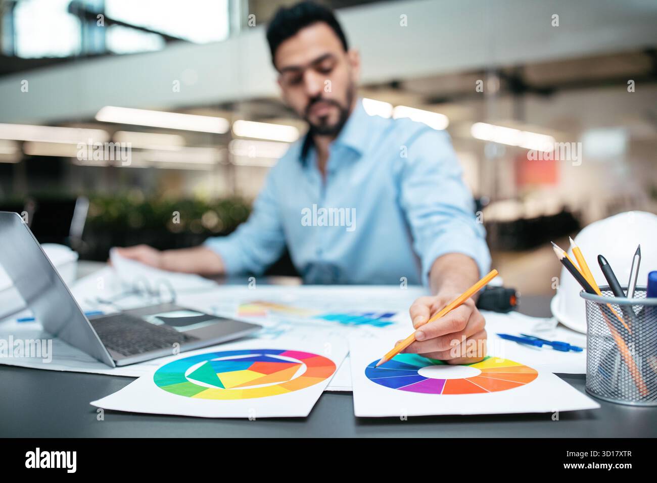 Color Wheel Creation at a Design Workshop With a Professional in an ...