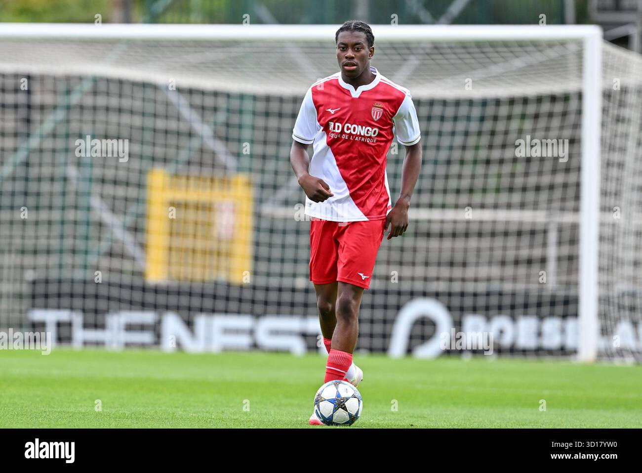 Nick Mokabakila (3) of Monaco pictured during the Uefa Youth League ...