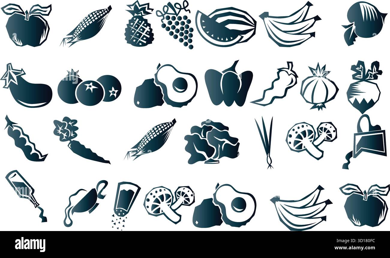 Minimalist fruit drawing Stock Vector Images - Alamy