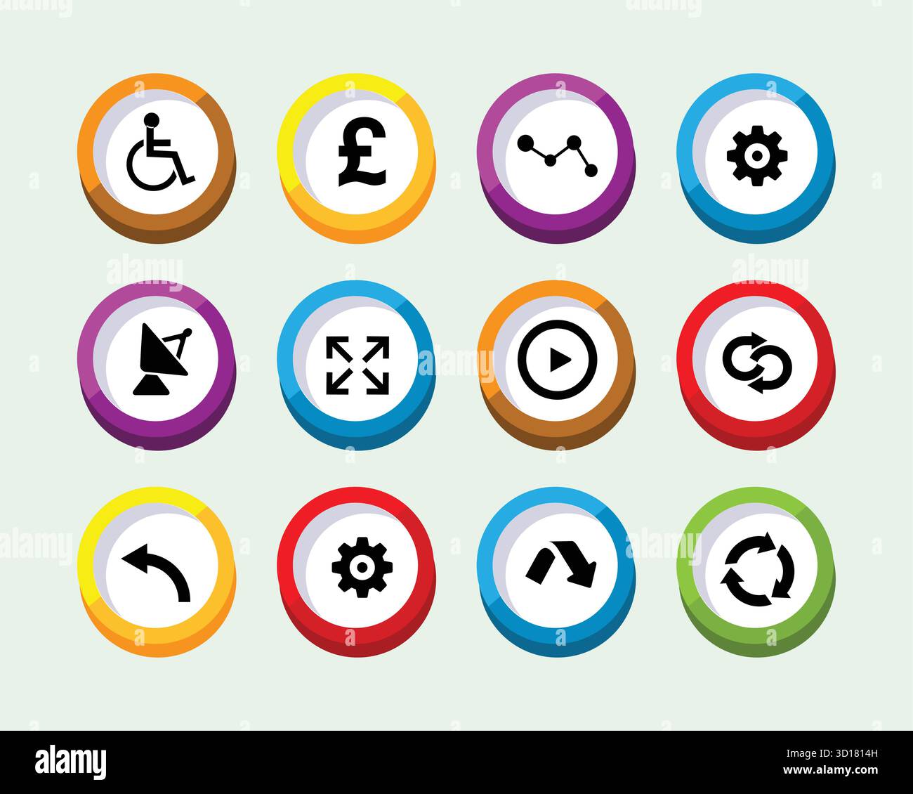 Collection round computer user Stock Vector Images - Alamy