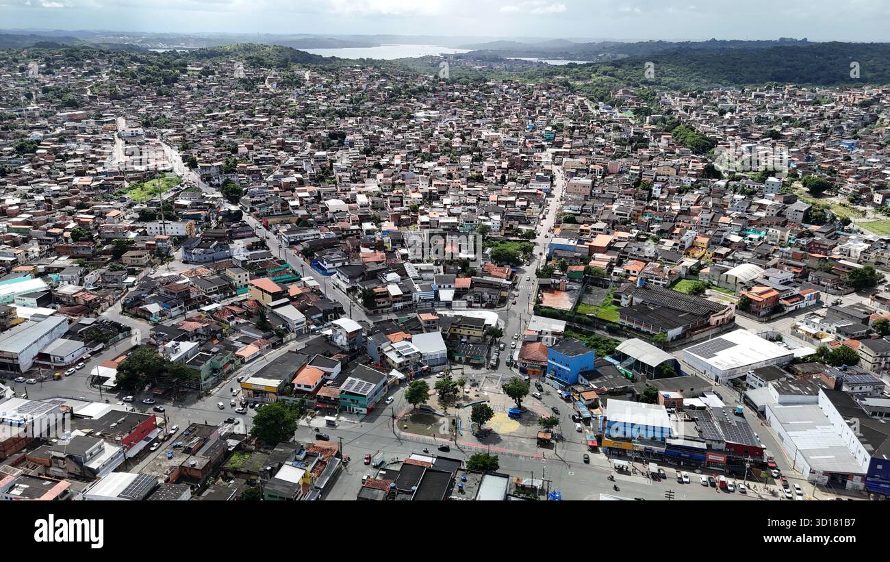 salvador, bahia, brazil - july 1, 2025: aerial view of the Paripe ...