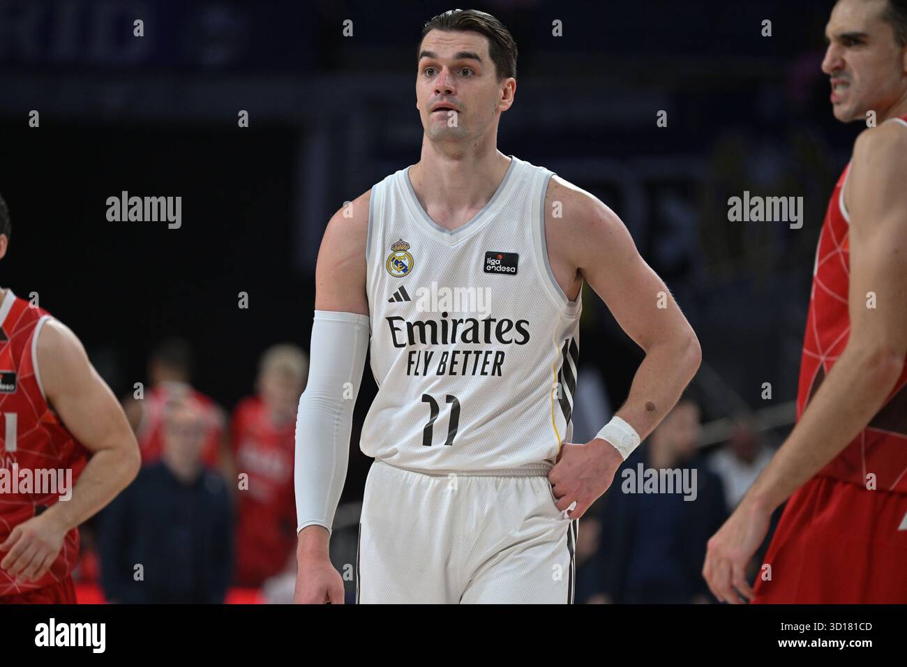Mario Hezonja of Real Madrid seen in action during the Liga ACB ...