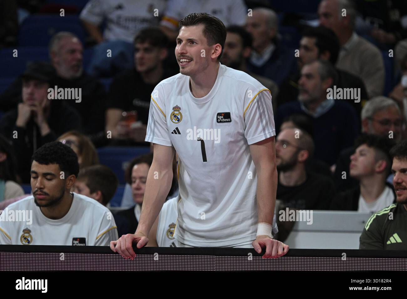 David Kramer of Real Madrid seen during the Liga ACB basketball Match ...