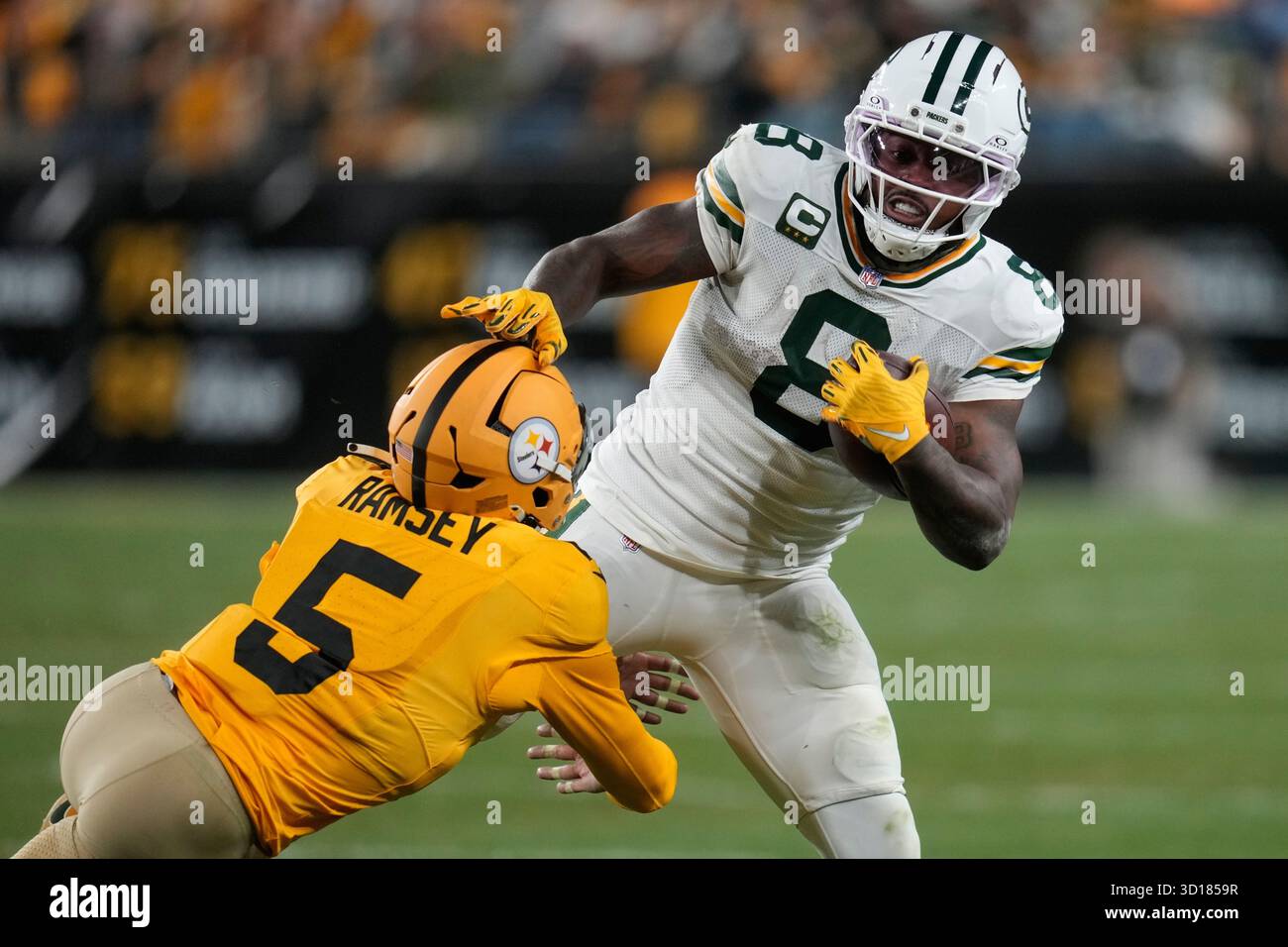 Pittsburgh Steelers' Jalen Ramsey stops Green Bay Packers' Josh Jacobs ...