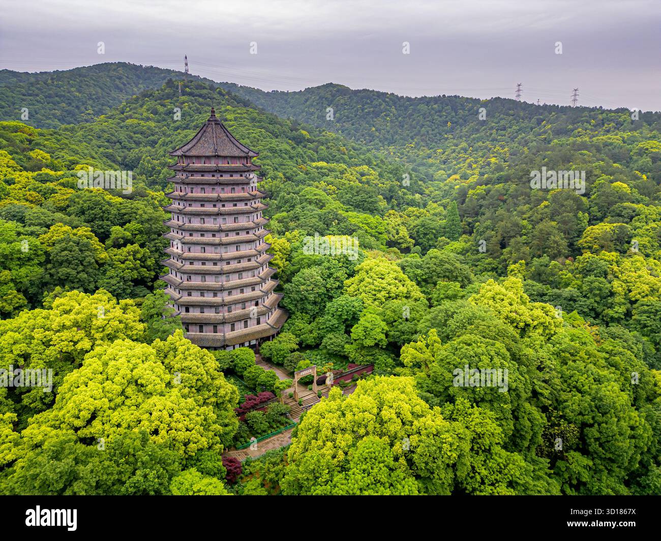 Liuhe Tower Cultural Park, Hangzhou City, Zhejiang province, China ...