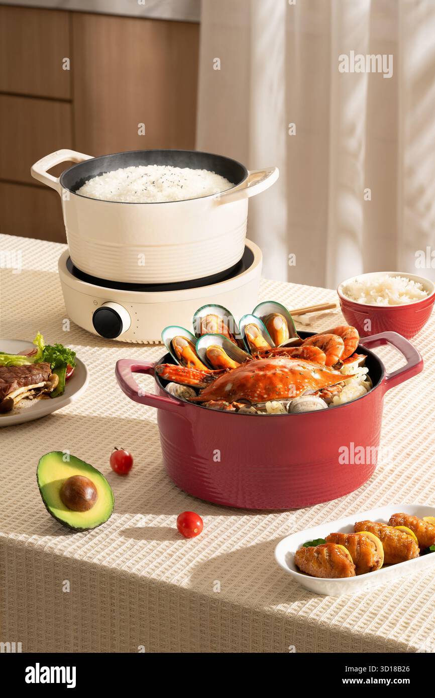 Vibrant pot seafood stew hi-res stock photography and images - Alamy