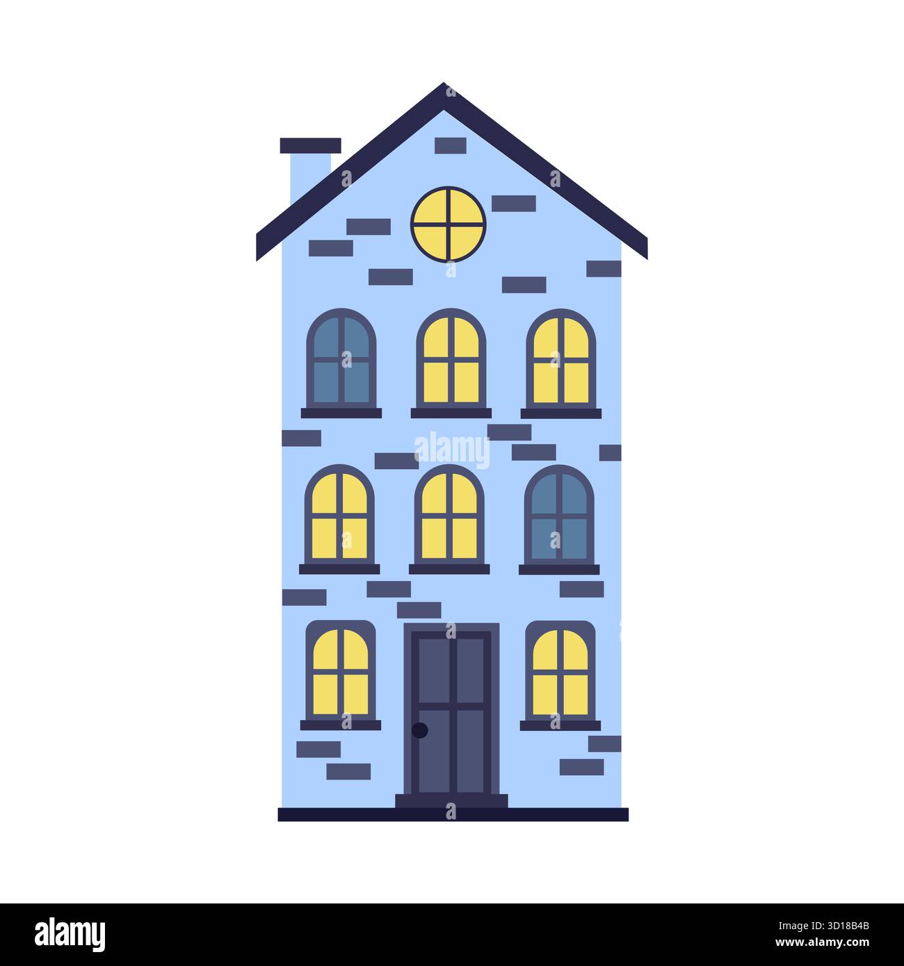 Tall blue house multiple Stock Vector Images - Alamy