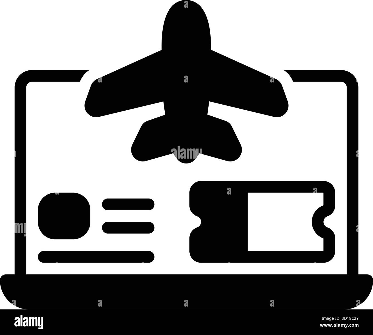Flight booking illustration Black and White Stock Photos & Images - Alamy