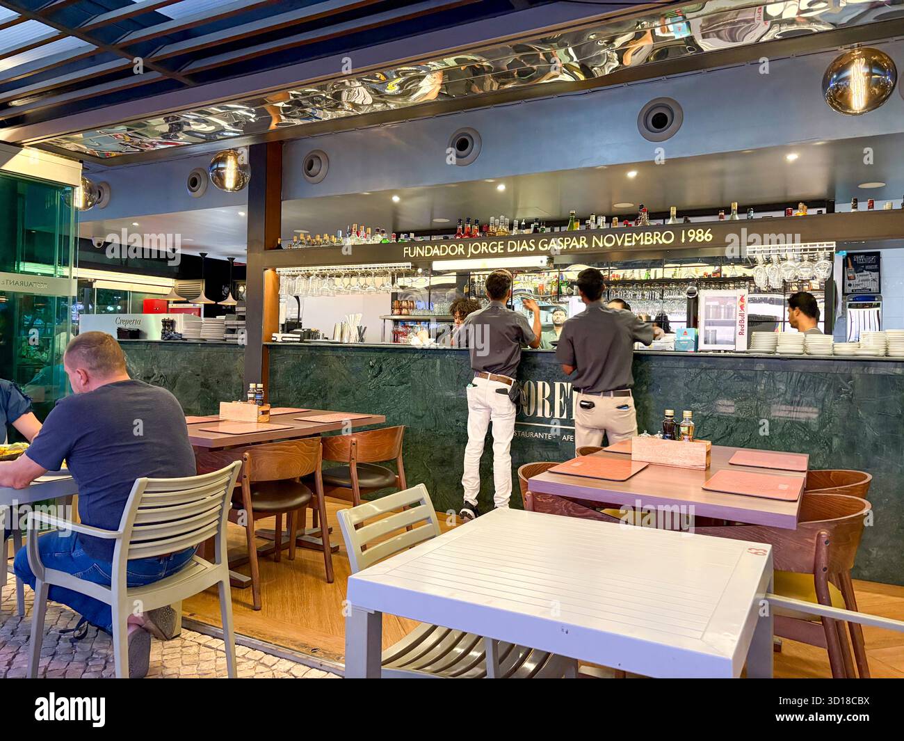 Faro,The Algarve, Portugal, O Coreto restaurant Stock Photo - Alamy