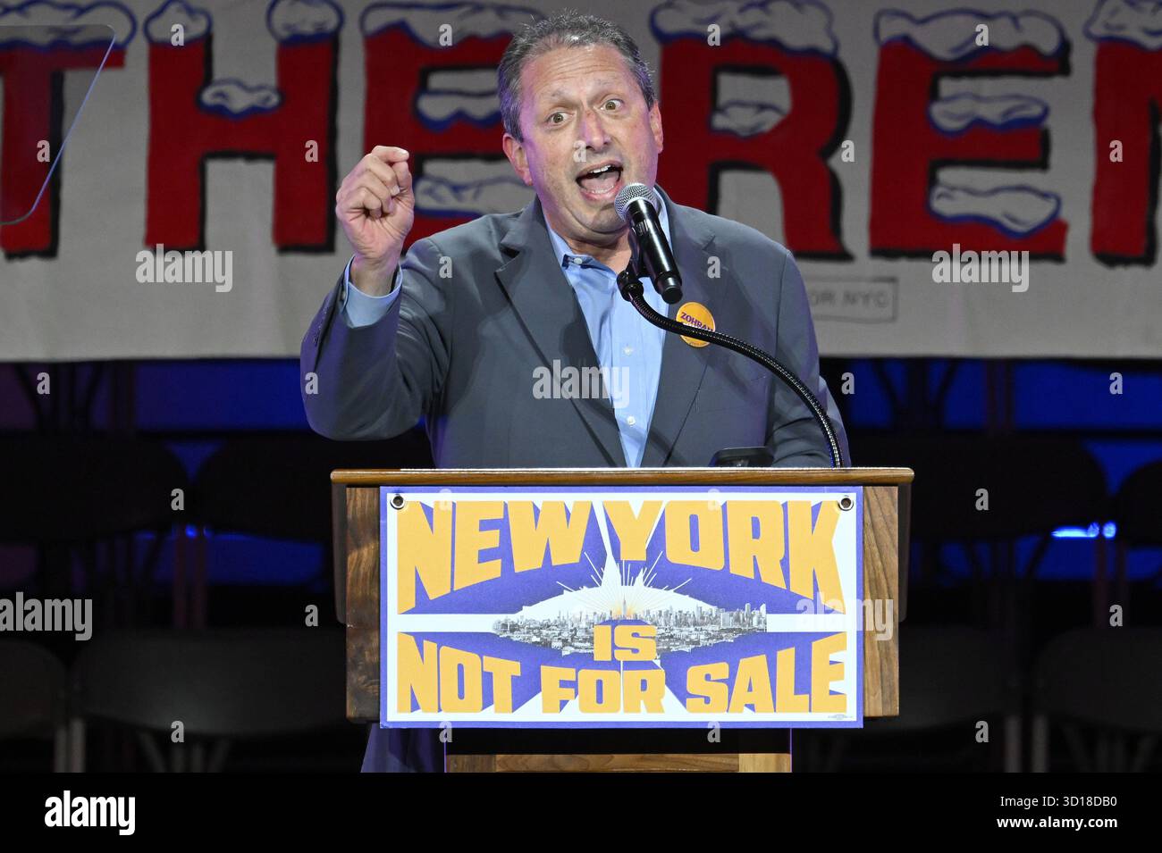 New York City Comptroller Brad Lander speaks at an election rally for ...
