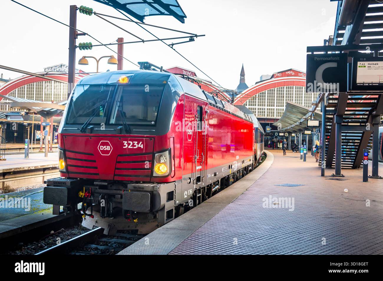 Danish State Railways Siemens Vectron Electric Locomotive at Copenhagen ...