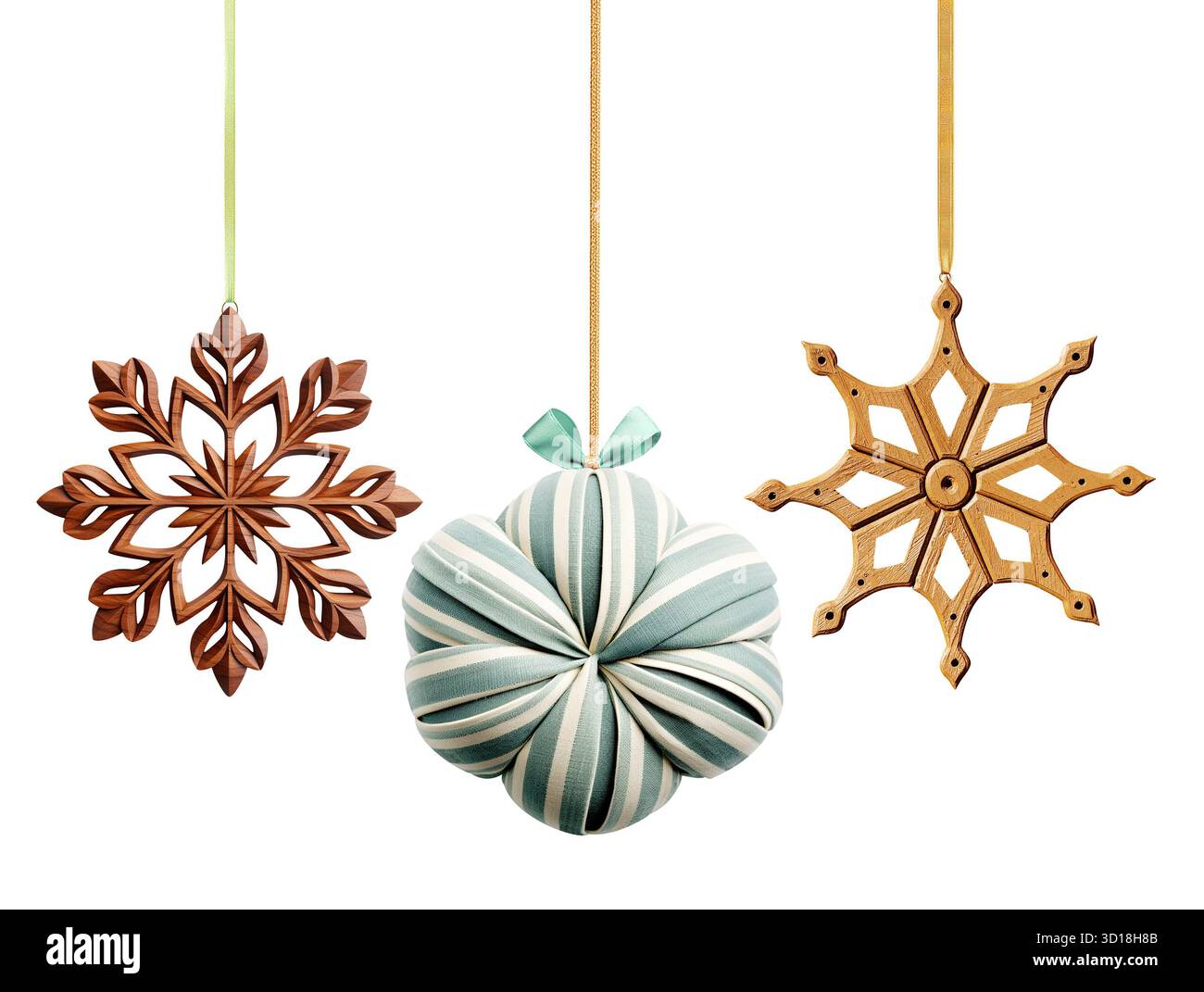 Homemade Christmas ornaments crafted of natural biodegradable materials ...