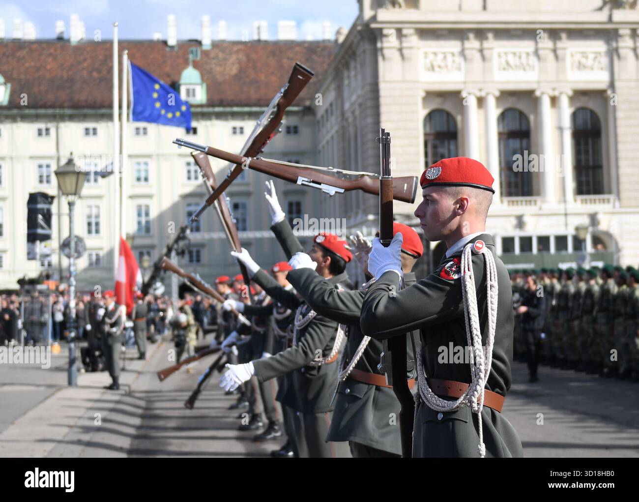 Vienna, Austria. 26th Oct, 2025. Austrian Guard of Honour perform ...