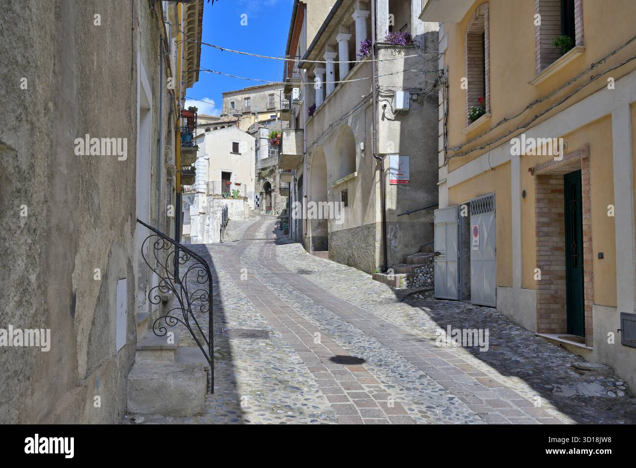 Altomonte, Calabria, Italy - September 10, 2025 - Old town street with ...
