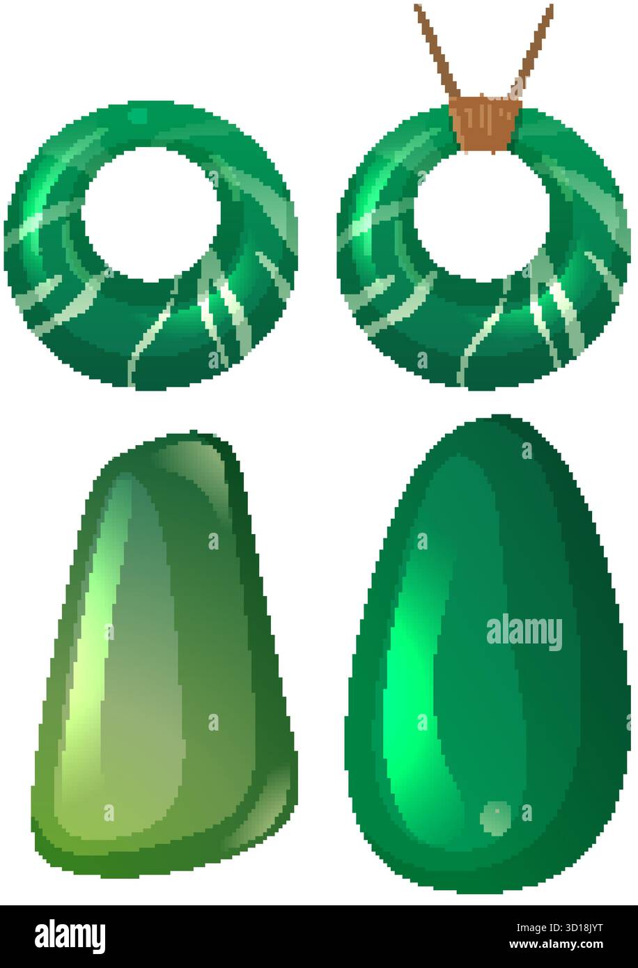 Handcrafted jewelry in souvenir Stock Vector Images - Alamy
