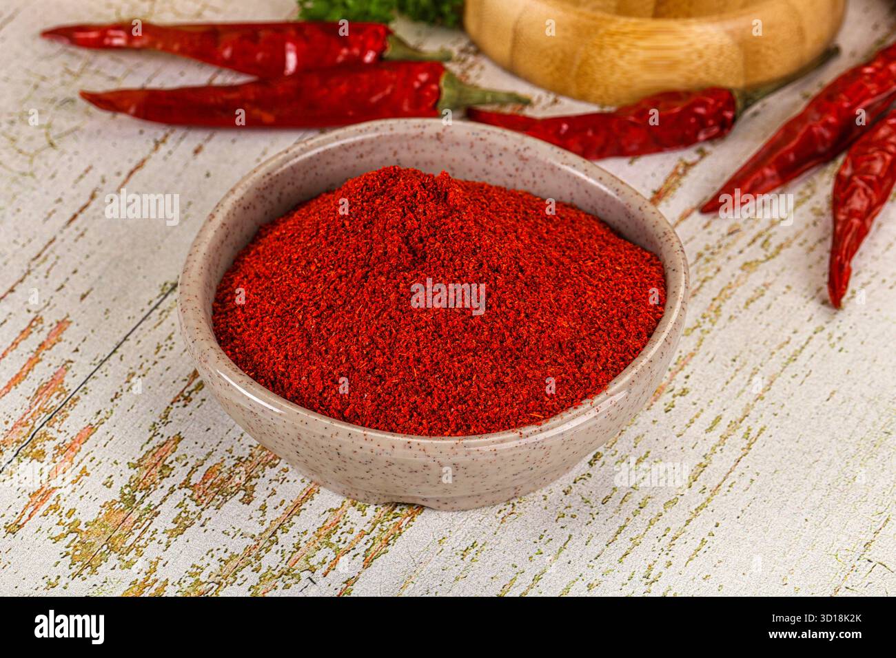 Spicy dry hot Chili powder for cooking Stock Photo - Alamy