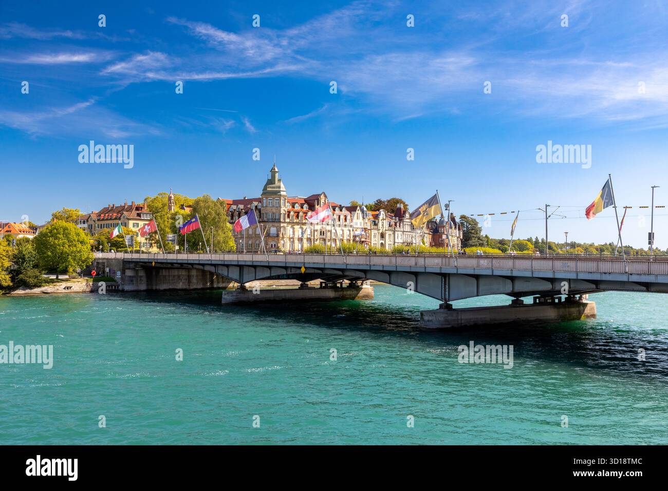 Old Rhine bridge in Constance at Lake Constance, Germany Stock Photo ...