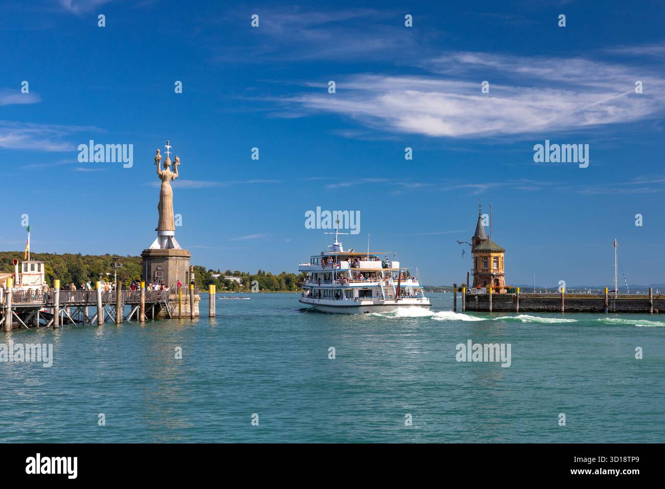 Port entrance in Constance at Lake Constance, Germany Stock Photo - Alamy