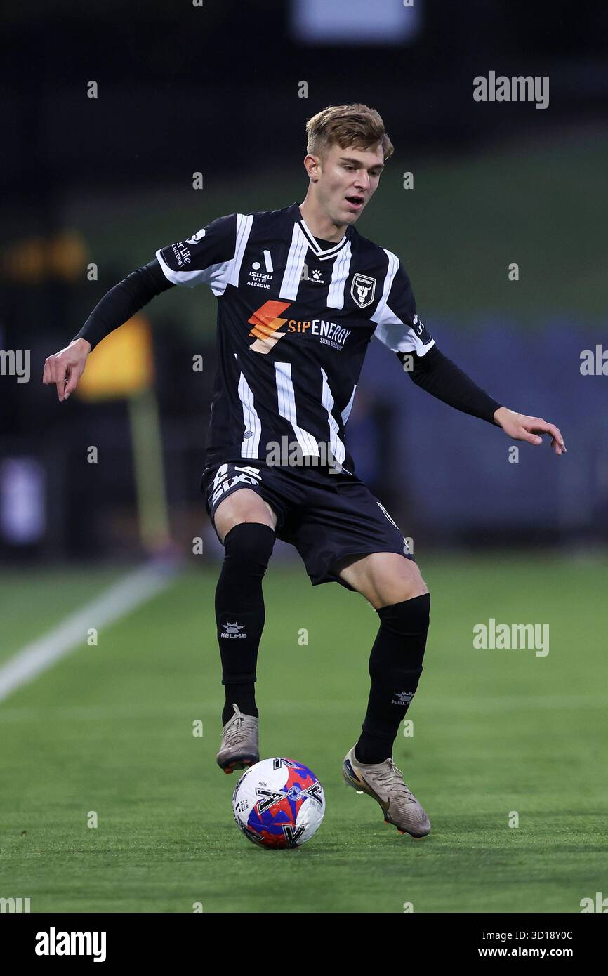 Oliver Randazzo of the Bulls controls the ball during the A-League ...