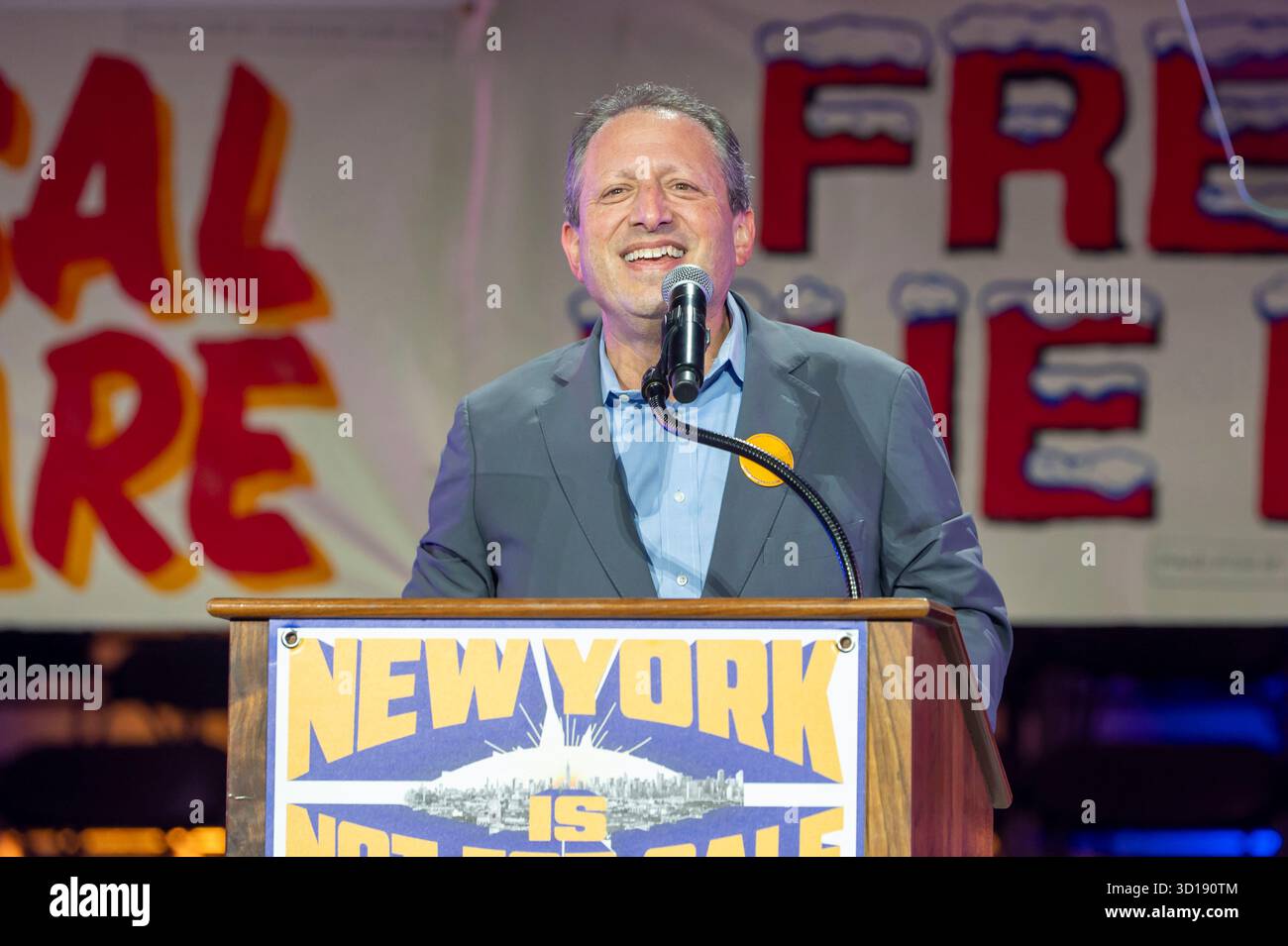 New York City Comptroller Brad Lander speaks at the "New York Is Not ...