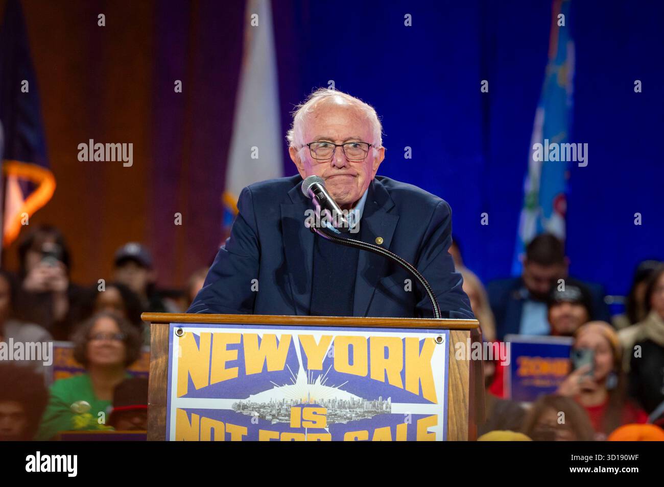 U.S. Senator Bernie Sanders speaks at the "New York Is Not For Sale ...