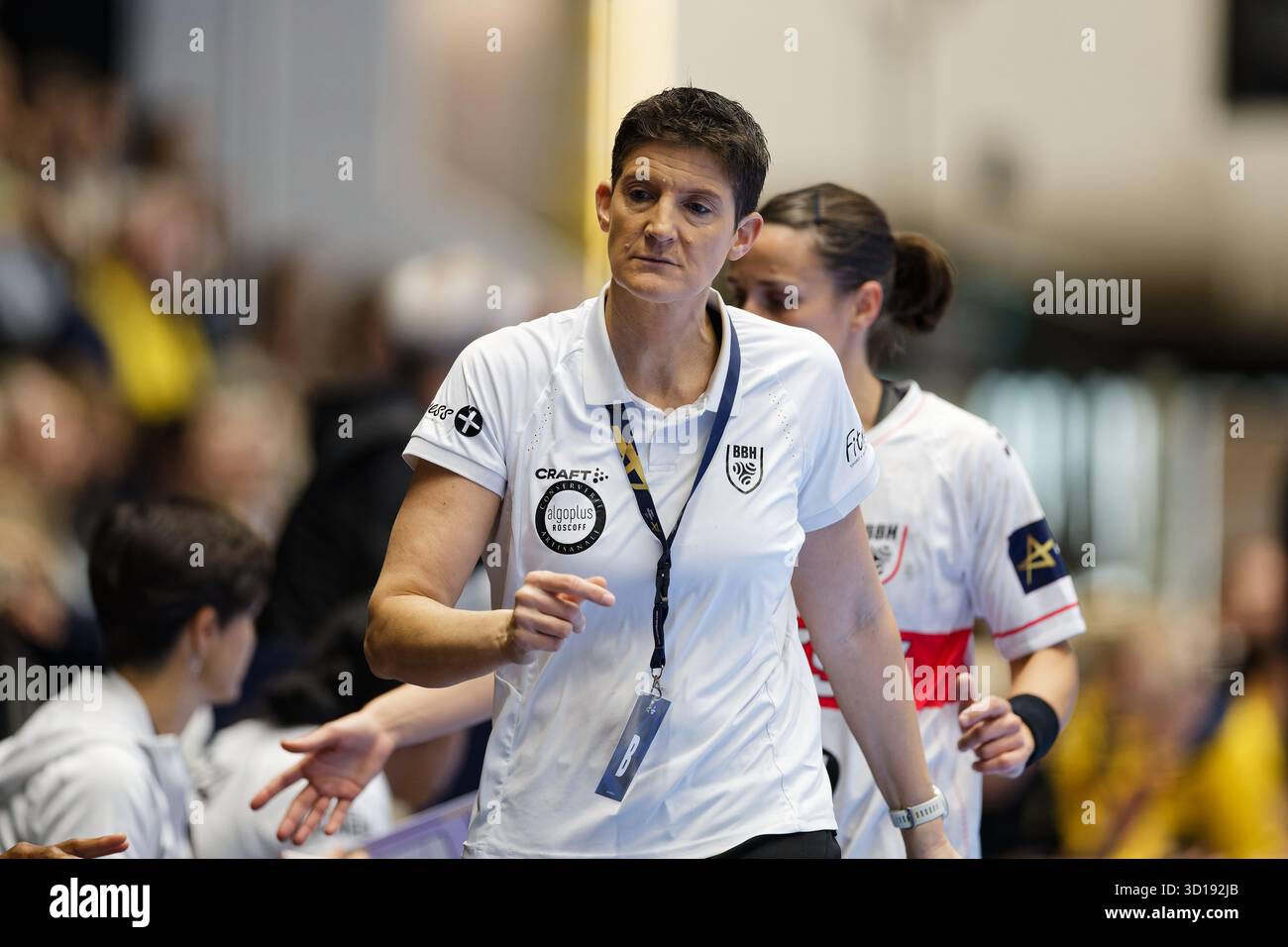 Ikast, Denmark. 26th, October 2025. Head coach Raphaelle Tervel of ...