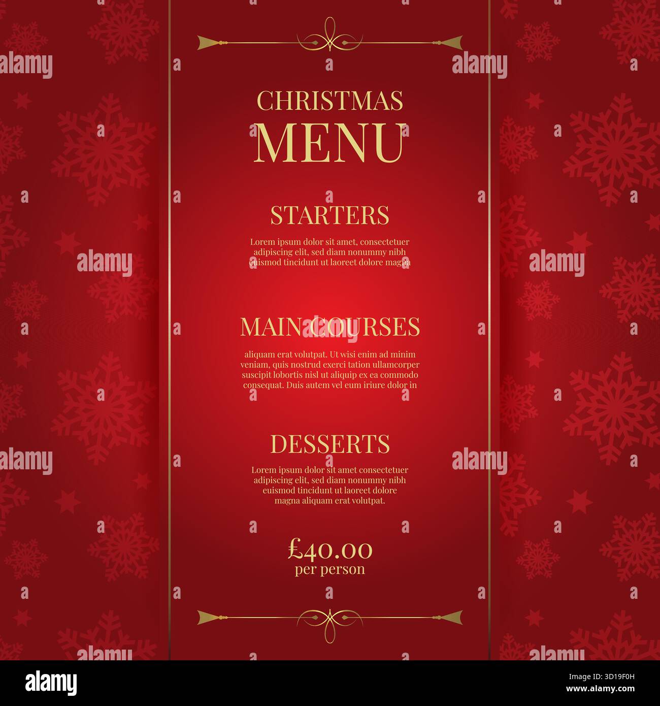 Design christmas menu in Stock Vector Images - Alamy